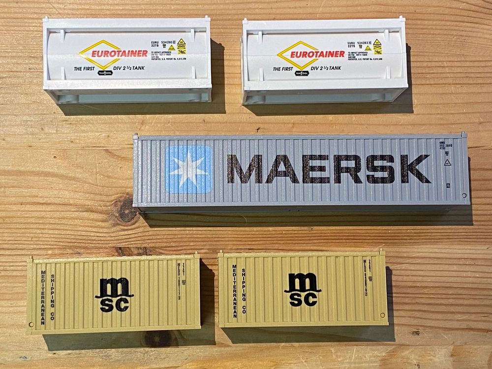 Märklin: 5 x Fracht-Container (4 klein / 1 gross), TOP Zust. | Kaufen auf Ricardo