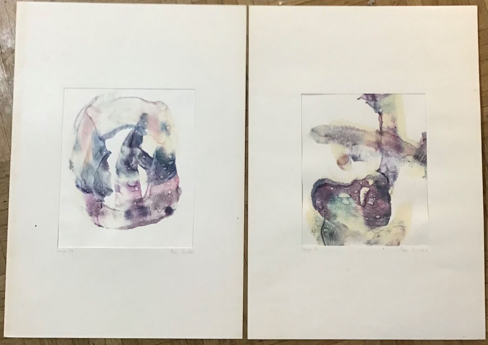 2x Sehr Interessante Mischtecknik Unleserlich Signiert (Gebraucht) in Root für CHF 5 – mit ...