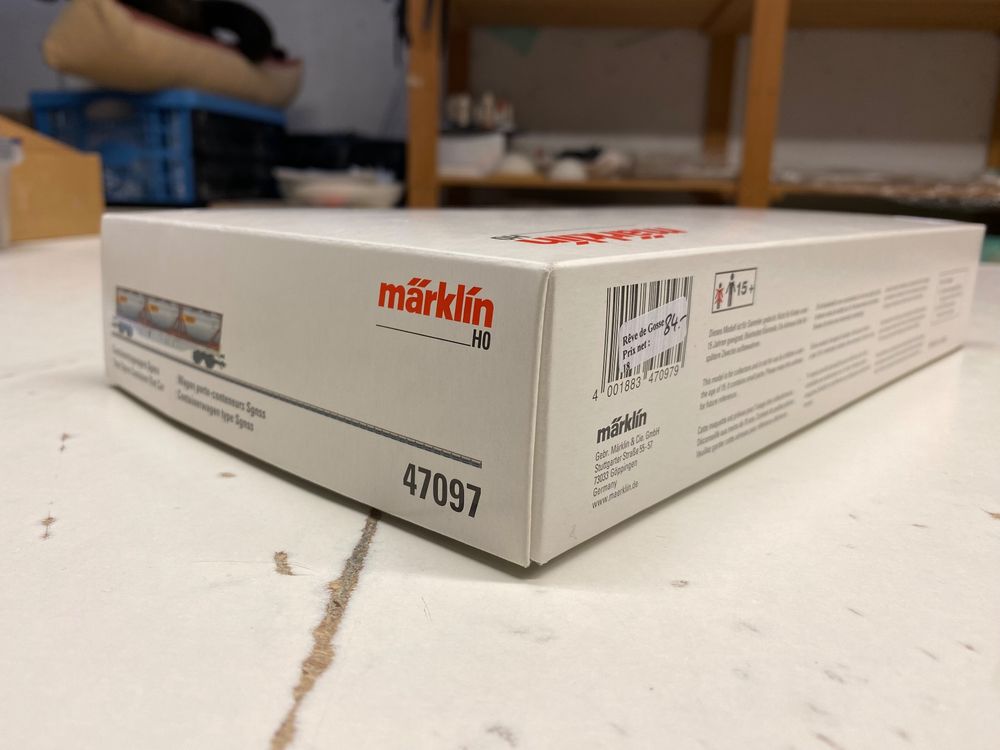 Märklin 47097 - Containertragwagen Sgnss - Bertschi | Acheter sur Ricardo