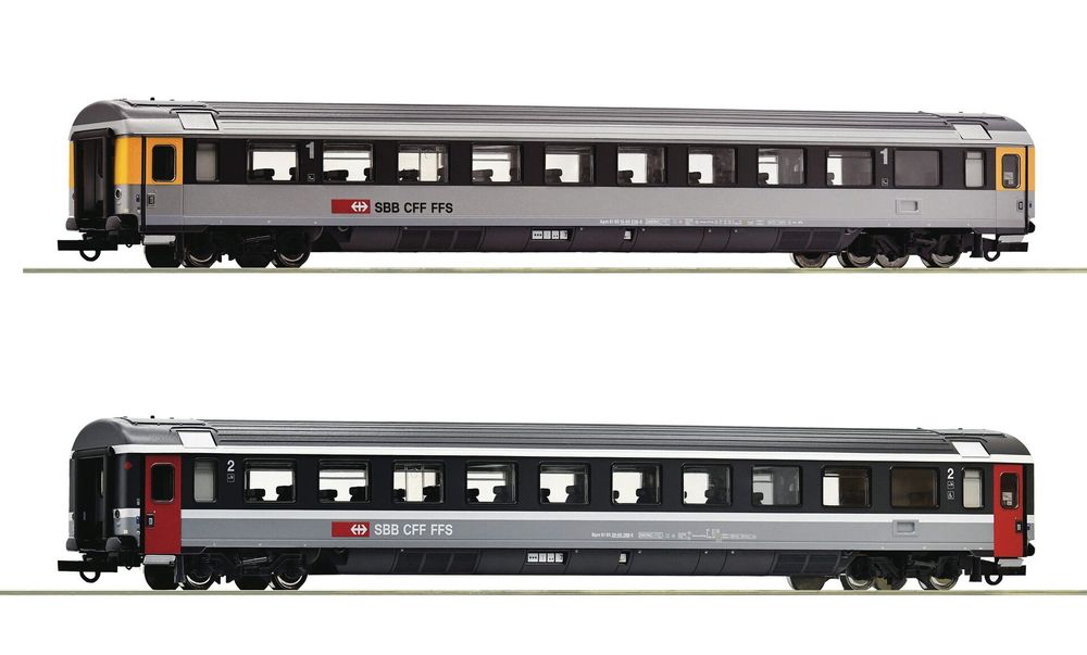 Roco 74023 SBB Eurocity-Wagenset Nr.3, 2-teilig DC (Neu und ...