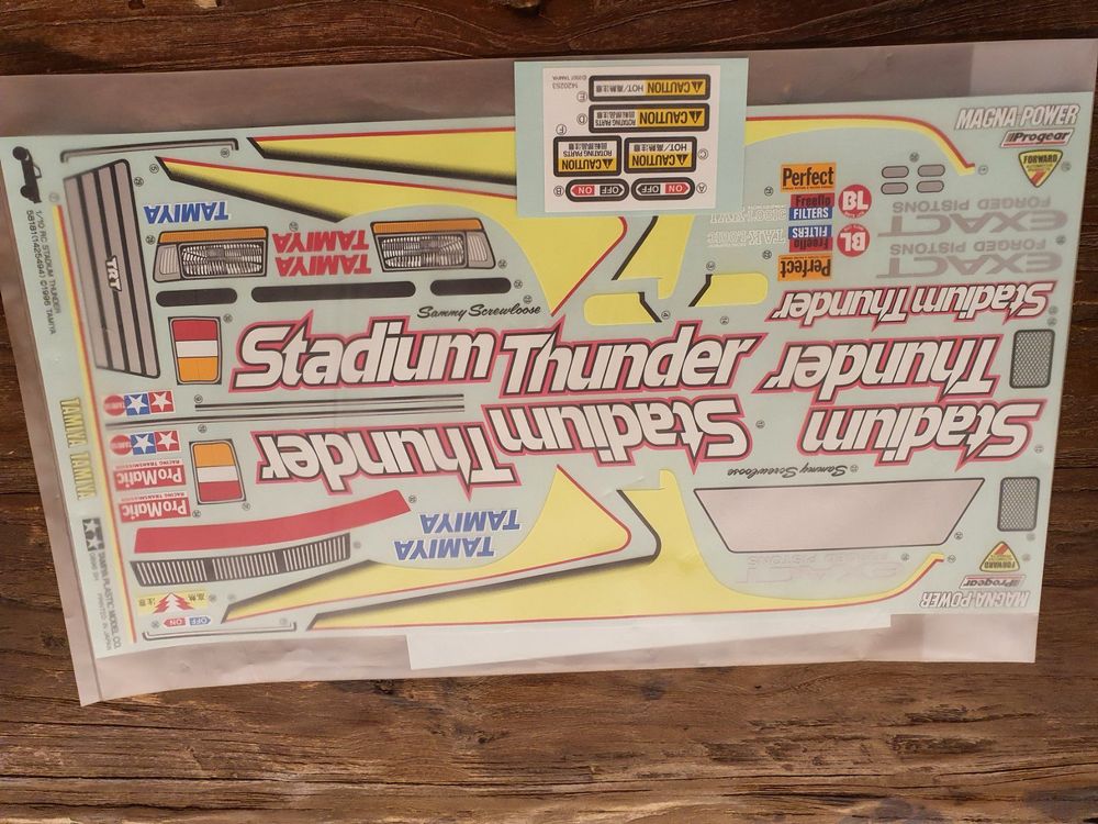 Tamiya Stadium Thunder Decal Sheet (Neu und originalverpackt) in ...