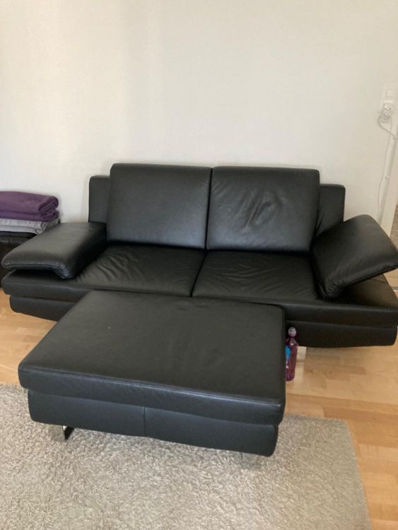 Sofa aus Leder, Schwarz, 2er und 3er | Kaufen auf Ricardo