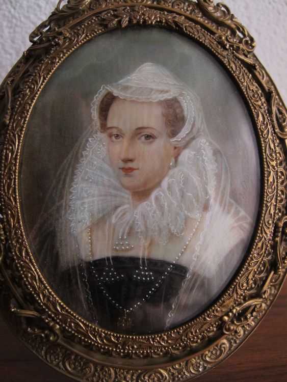 antikes miniatur Damenportrait um 1900 | Kaufen auf Ricardo