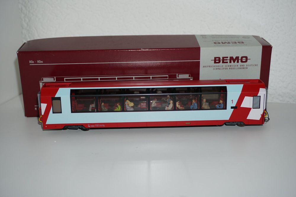 BEMO 3289 113 - RhB Ap1313 Panoramawagen Glacier Express H0m (Gebraucht) in Matten b. Interl für ...