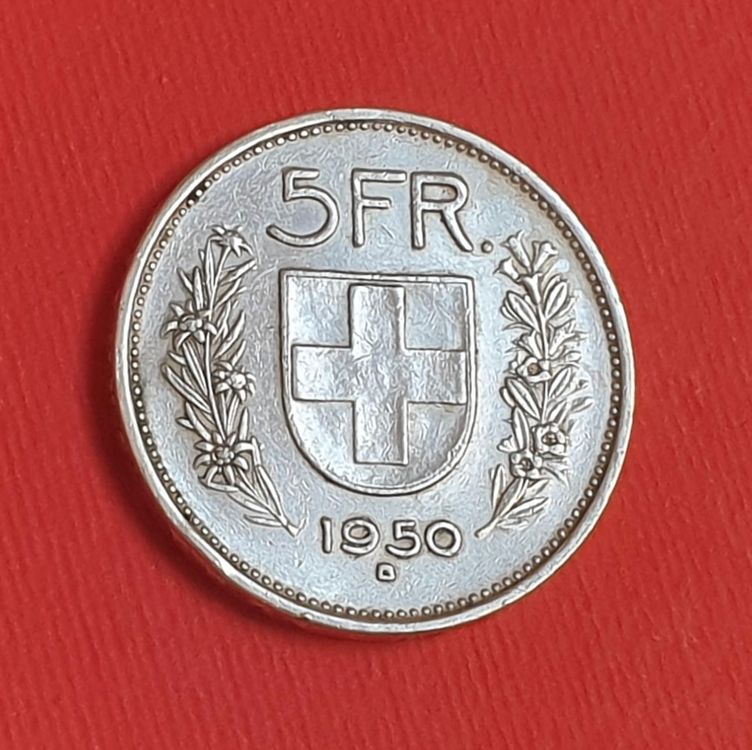 5 Franken 1950 „Silber“ (Gebraucht) in Uttigen für CHF 11 – mit Lieferung auf Ricardo kaufen