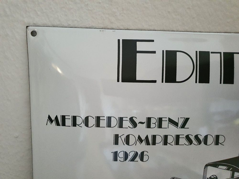 Emailschild Mercedes Benz Emaille Schild Reklame Oldtimer | Kaufen auf ...