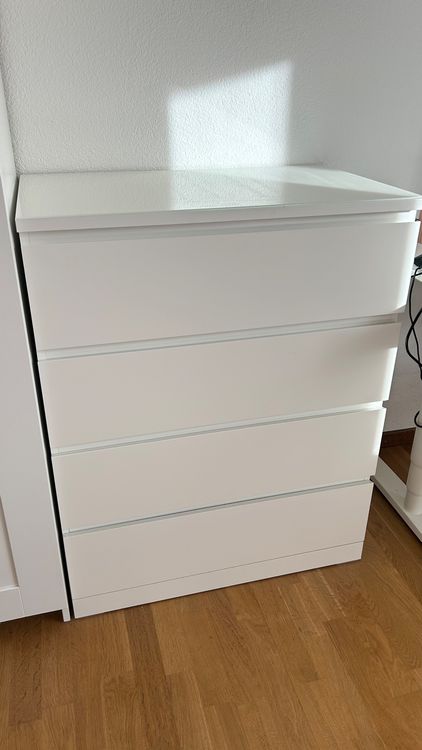MALM Kommode mit 4 Schubladen, weiß, 80x100 cm | Kaufen auf Ricardo