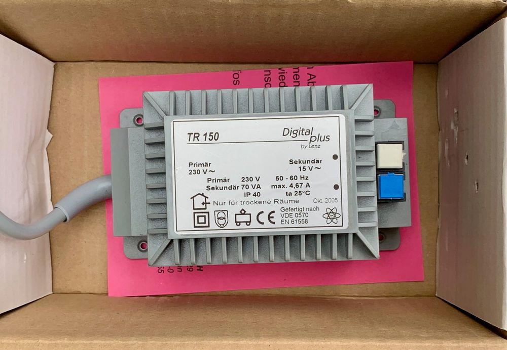 Lenz Transformator 220V - 15Volt /4,7 Amp. (Neu und originalverpackt ...