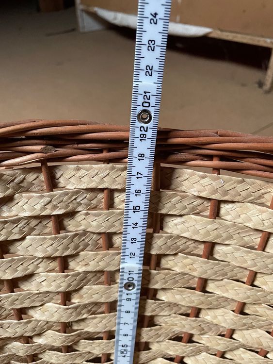 Weidenkorb mit Holz Boden Flechtkorb fein | Kaufen auf Ricardo