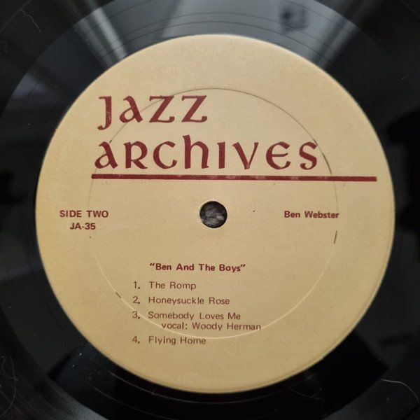 Jazz LP: Ben Webster "Ben and the boys" (Jazz Archives) (Gebraucht) in ...