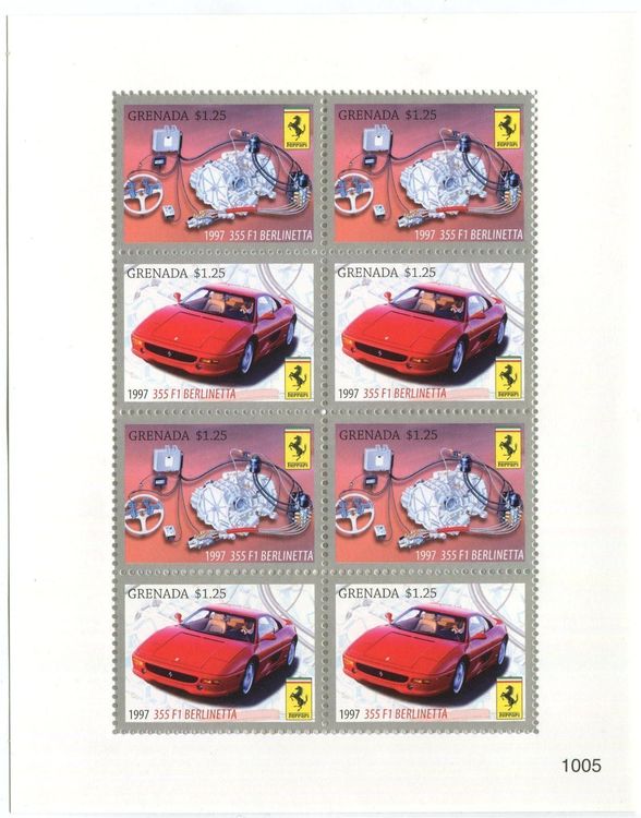 Block "Ferrari". Grenada. (Neu und originalverpackt) in Basel für CHF 4 – mit Lieferung auf ...