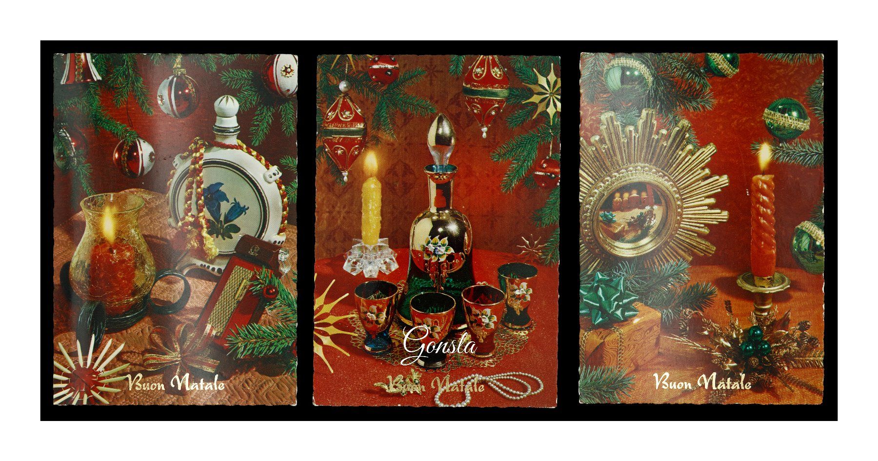 BUON NATALE ! "Fantaisie Table de Fête" (Lot de 3x C.P.) (D'occasion) à ...