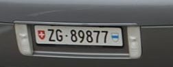 Kontrollschild Autokennzeichen ZG 89877 | Kaufen auf Ricardo