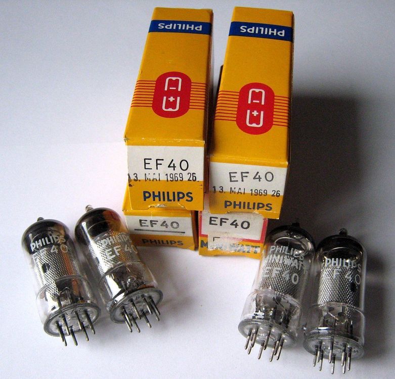 4 Radioröhren EF40 (NF-Pentode), Philips | Kaufen auf Ricardo