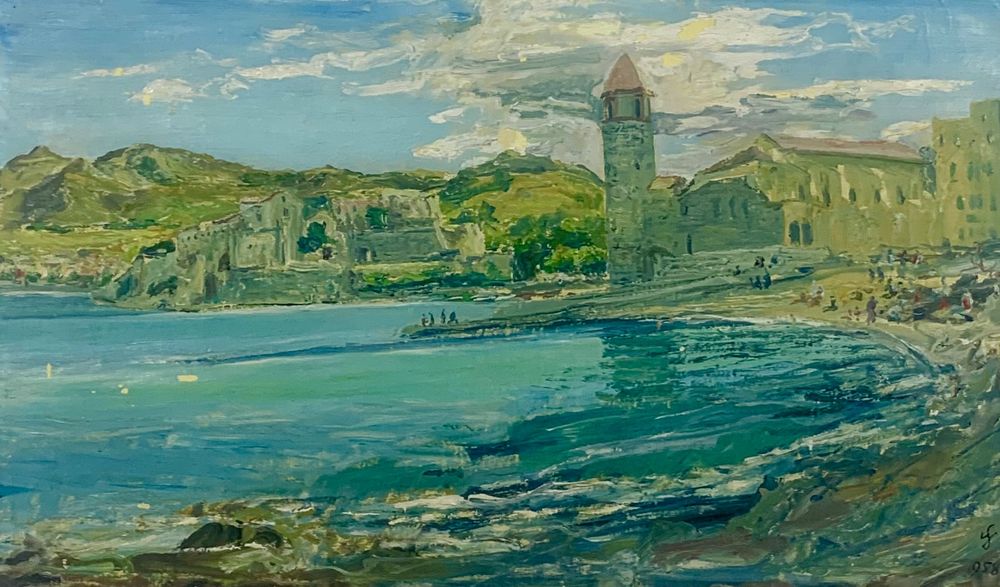 Meeresküste Szene mit schönem Sujet monogrammiert (Gebraucht) in Root für CHF 15 – mit Lieferung ...