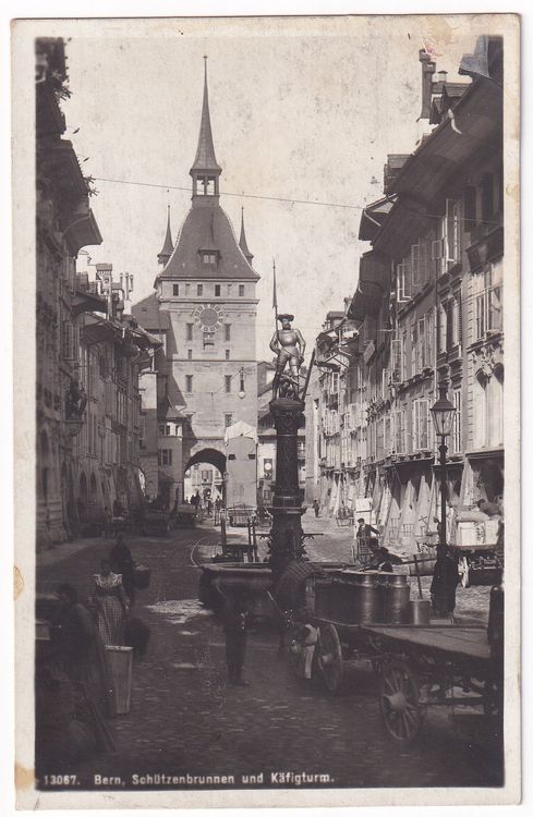 Bern Schützenbrunnen und Käfigturm 1924 (Gebraucht) in Cormoret für CHF 2 – mit Lieferung auf ...
