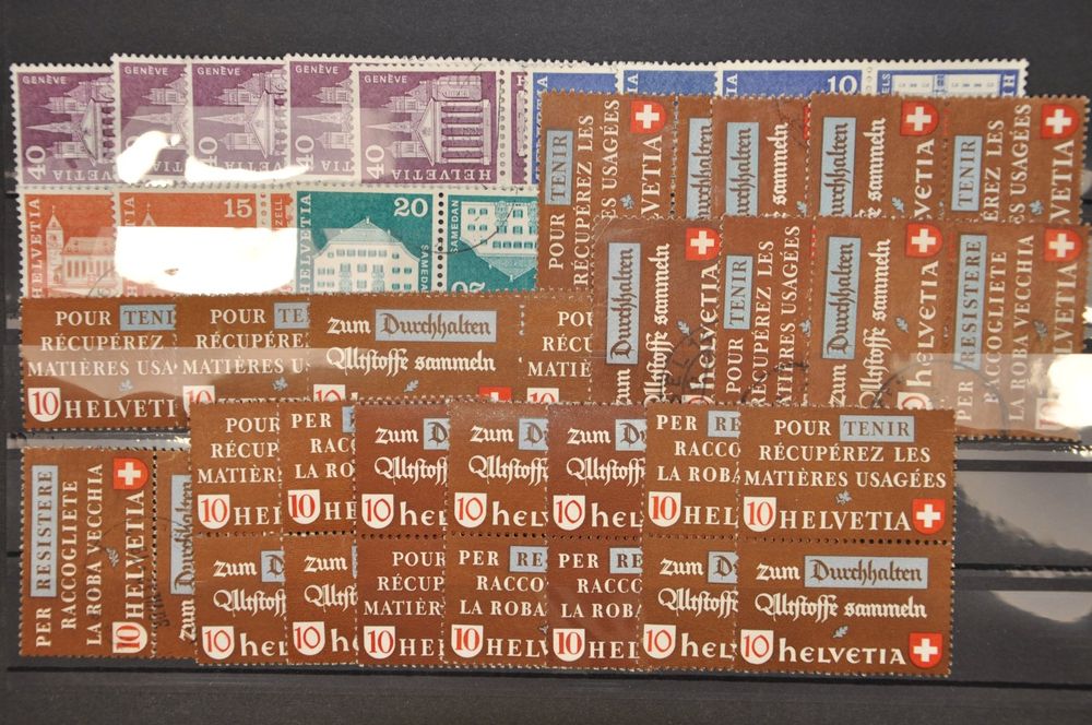 Kehrdrucke - Zusammenhängende 8 Einsteckkarten (Gebraucht) in Wolfhalden für CHF 58 – mit ...