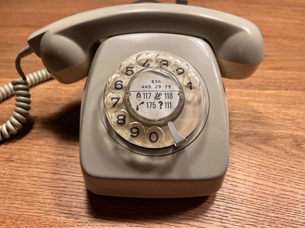Retro Telefon mit Wählscheibe grau | Kaufen auf Ricardo