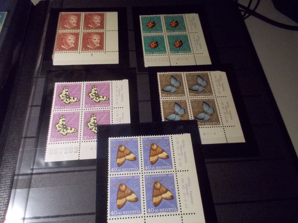 Satz Pro Juventute 1952, 4erblock, Eckstücke, * (Gebraucht) in Niederwil AG für CHF 1 – mit ...