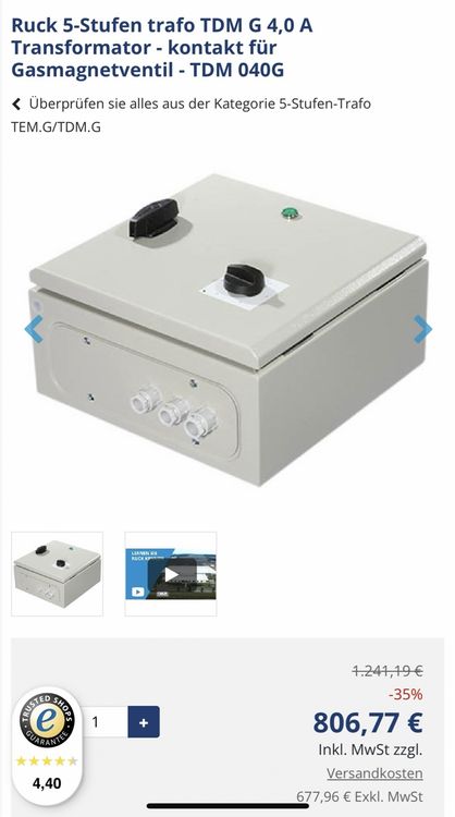 Drehzahlregler (Stufen Schalter) (Neu und originalverpackt) in ...