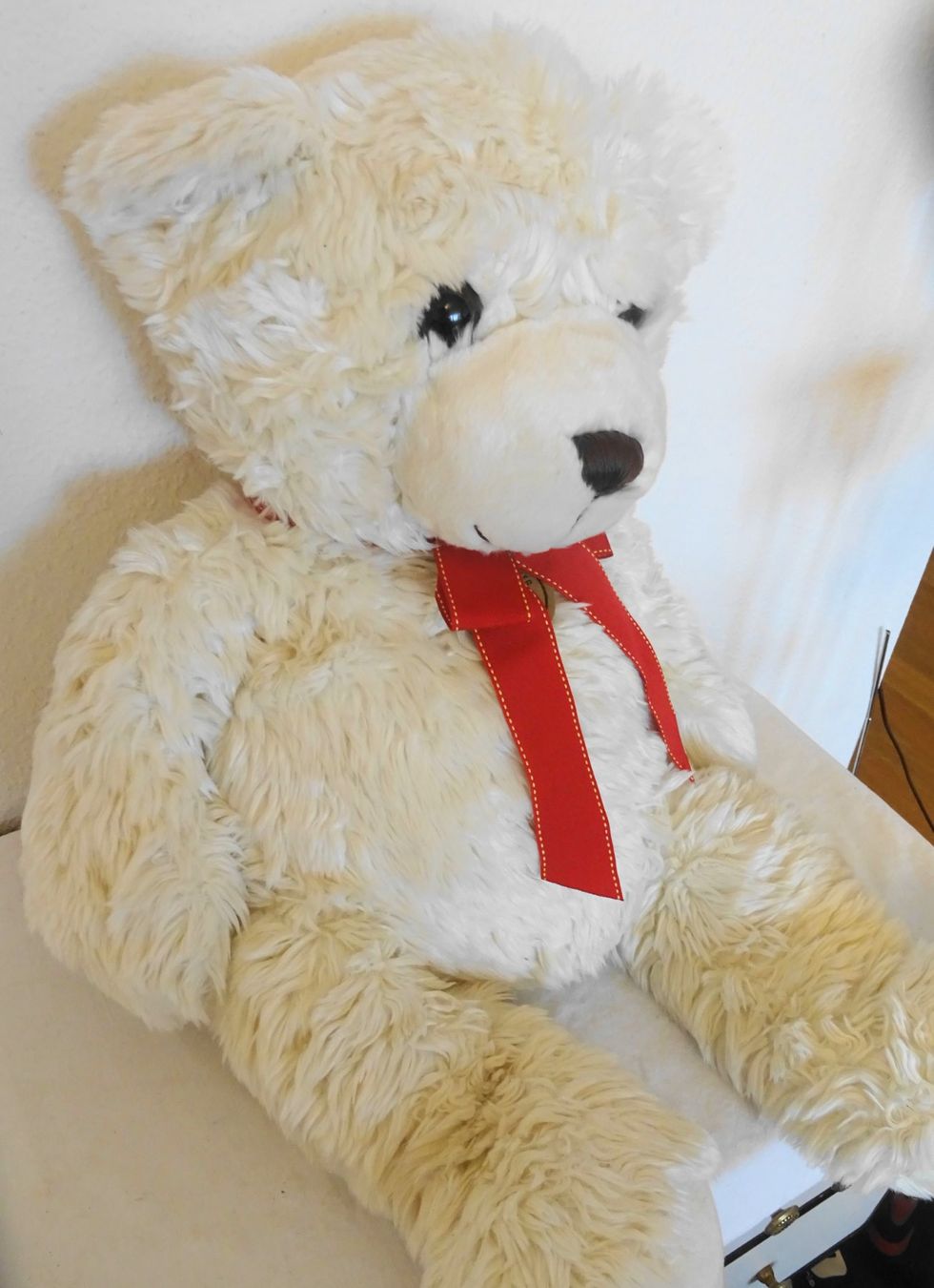 Grosser Franz Carl Weber Teddybär mit roter Schleife (Gebraucht) in ...