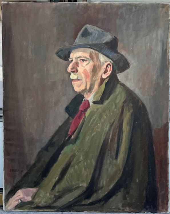 Ernst Müller-Göls (1902-2001) Grosse Gemälde Mann mit Hut (Gebraucht) in Root für CHF 124 – nur ...