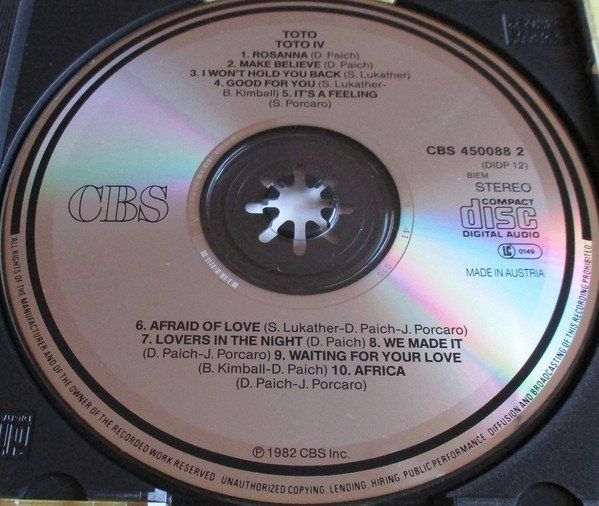 TOTO - David Hungate, Bobby Kimball, Steve Lukather - IV | Kaufen auf ...