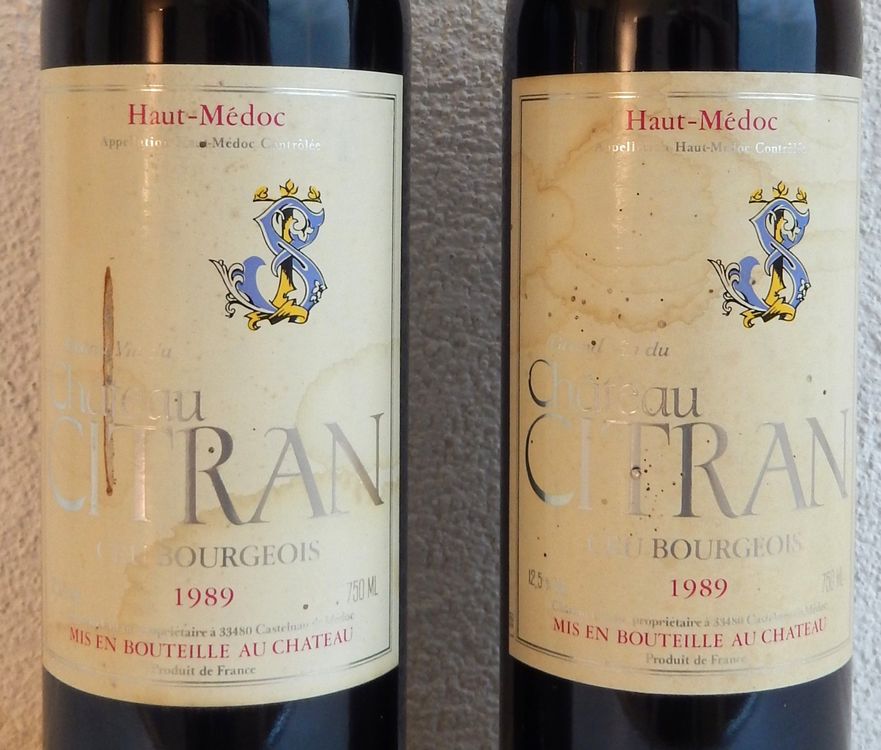 2Fl. Chateau Citran 1989 Haut Médoc (Gebraucht) in Hochdorf für CHF 10 ...