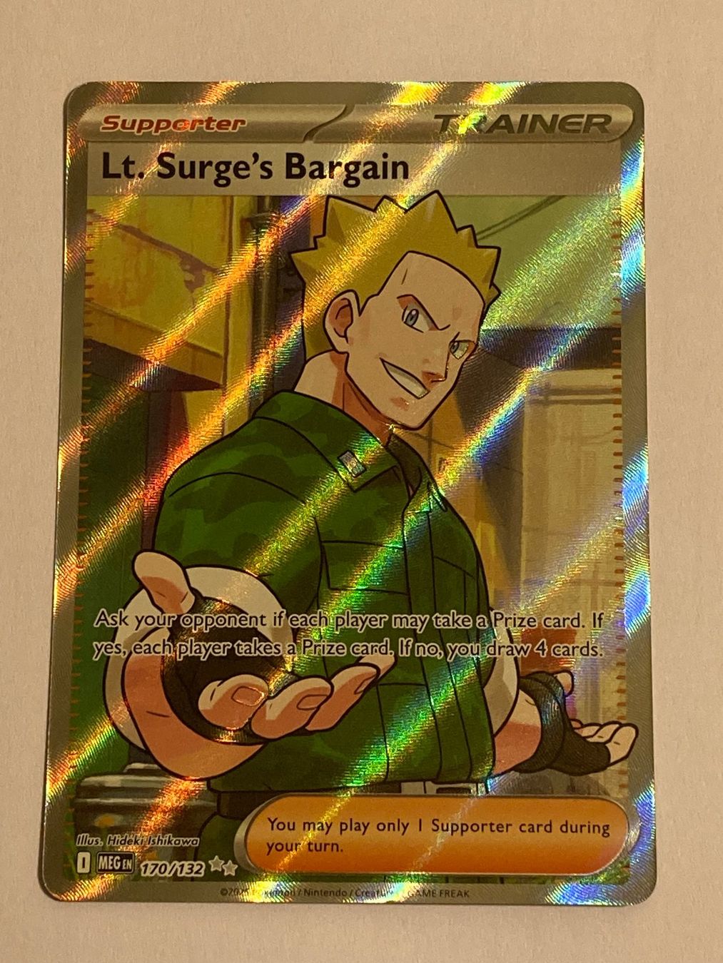 Pokemon MEGA EVOLUTION Lt. Surge`s Bargain 170 / 132 🇬🇧 EN (Neu (gemäss ...