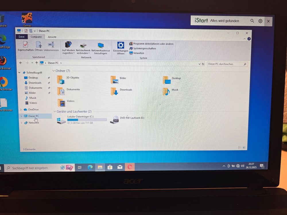 Acer Aspire 5733 – SSD 128GB, 8GB RAM, Windows 10 (Gebraucht) in ...
