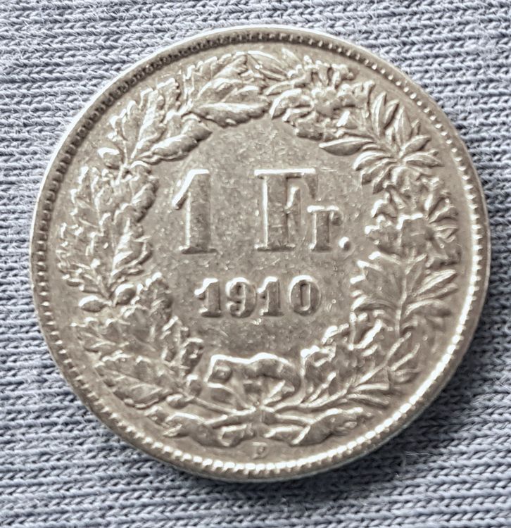 1 Franken 1910 uralte sehr rare Silbermünze ab nur 1 Fr !!! | Kaufen auf Ricardo