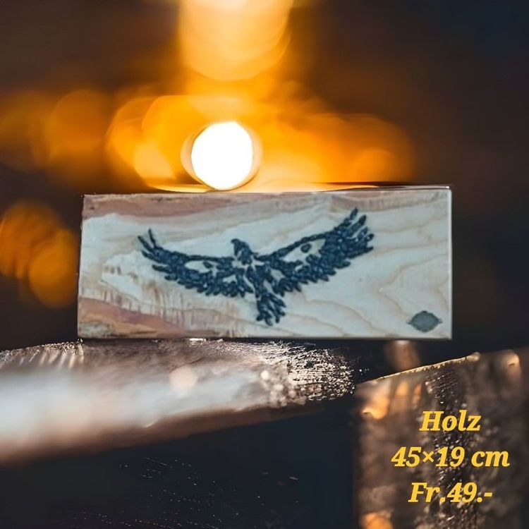 Holzbild Adler von Hand hergestelltes Unikat (Neu (gemäss Beschreibung ...