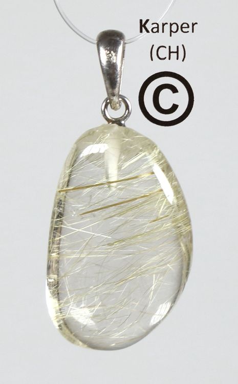 Gold Rutil, Bergkristall / Cristal de roche rutil or, 925 | Kaufen auf Ricardo