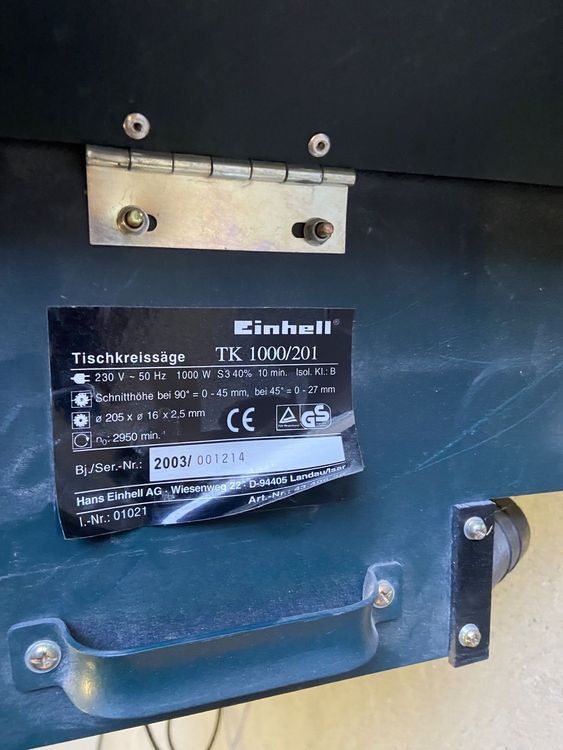 Tischkreissäge TK 1000/201 (Gebraucht) in Dübendorf für CHF 70 – nur ...