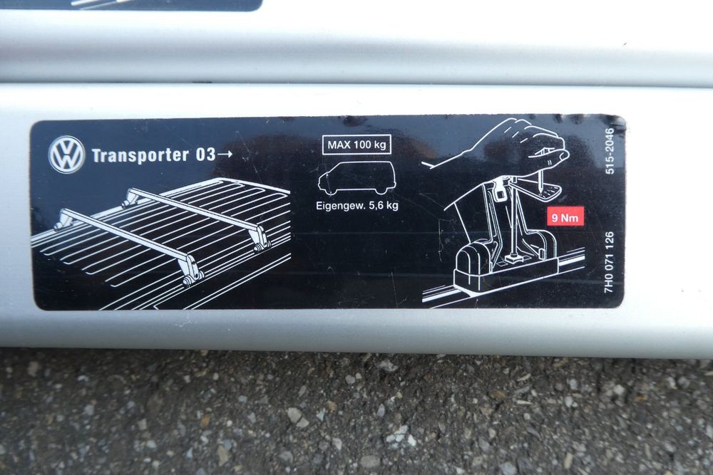 Original VW T5 T6 Grundträger Dachträger (Gebraucht) in Wiezikon b ...