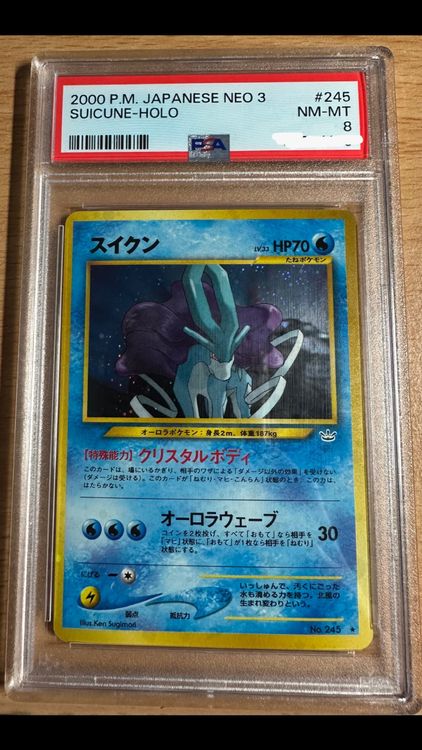 Suicune-Holo (245) vom Japanese Neo set (2000)- PSA 8 | Kaufen auf Ricardo