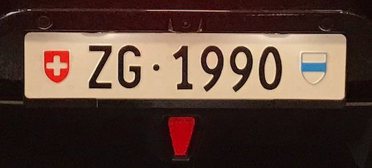 Autokennzeichen (Kanton Zug) (ZG1990) (Gebraucht) in Zug für CHF 15000 – nur Abholung auf ...