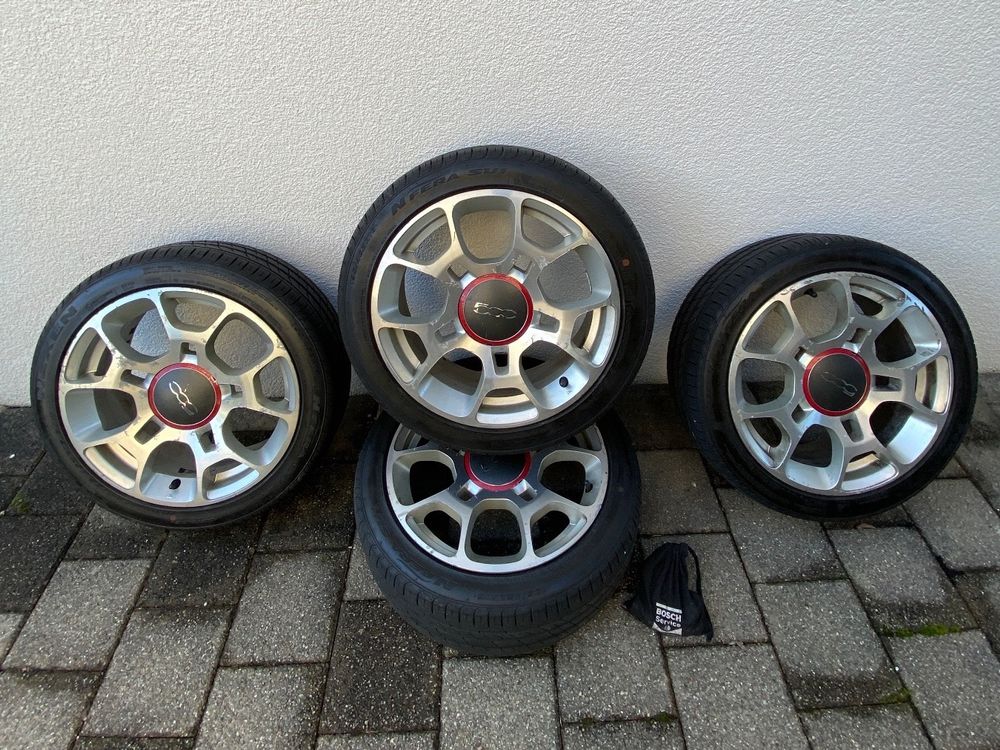 Fiat 500 Sport Original Felgen mit Sommerreifen (Gebraucht) in Wattwil ...