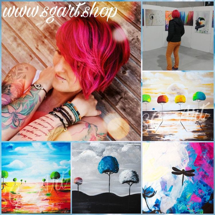 Acrylbild abstrakt bunt Libelle Tier Unikat (Neu und originalverpackt) in Rheinau für CHF 170 ...