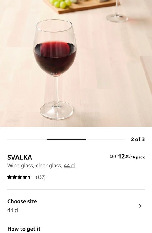 IKEA SVALKA wine glass | Kaufen auf Ricardo