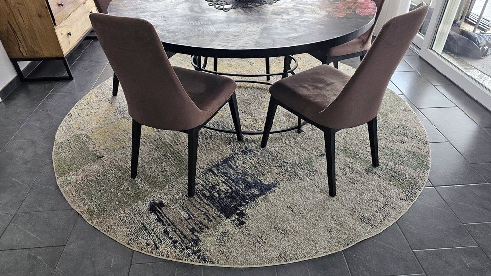 Grand tapis rond moderne 240 cm | Kaufen auf Ricardo