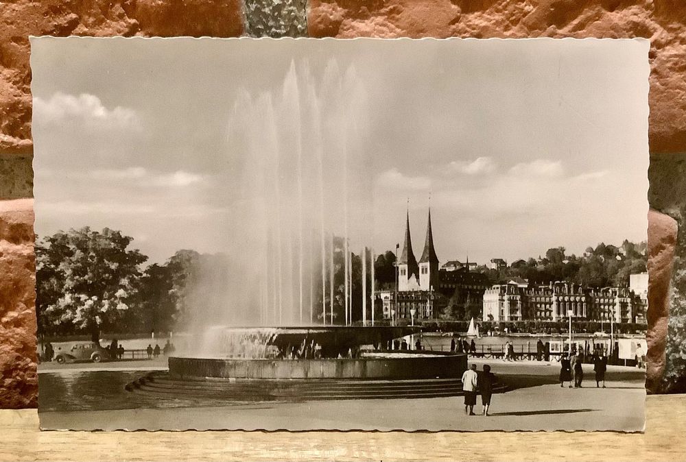 Alte Foto AK Wagenbachbrunnen in Luzern - Belebt (Gebraucht) in Root für CHF 1 – mit Lieferung ...
