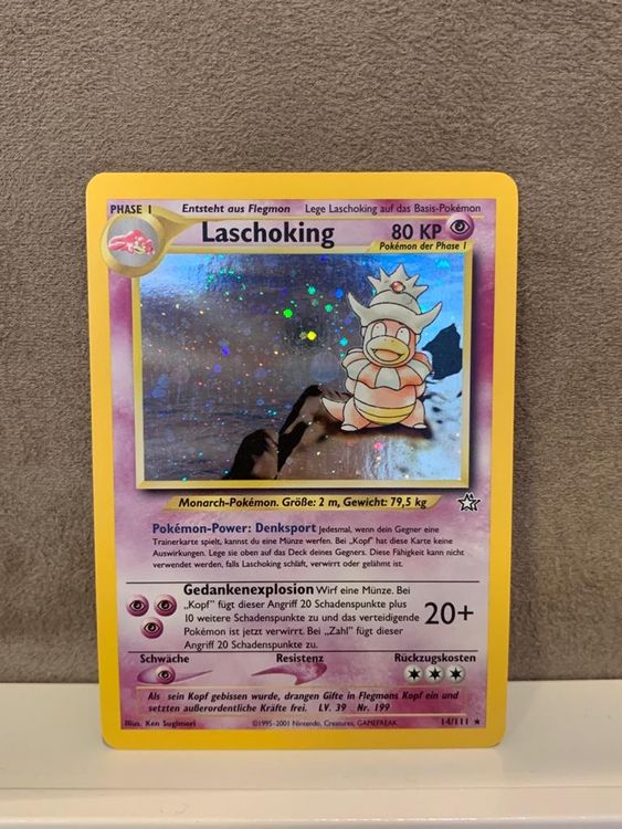 14/111 Laschoking Holo Deutsch Pokemon Neo Genesis | Kaufen auf Ricardo