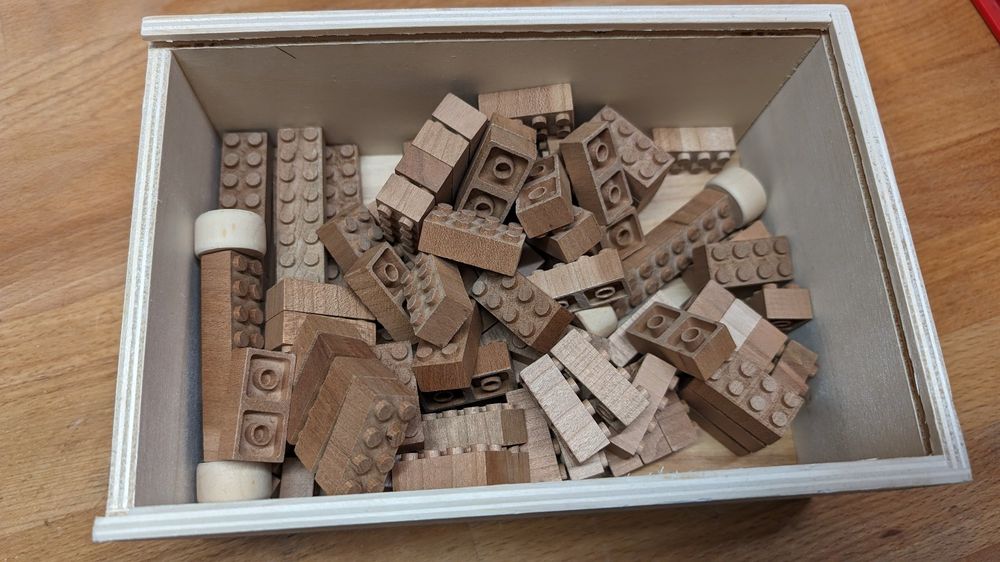 Holz Kolzbausteine - inkl. Holzschachtel - LEGO kompatibel | Kaufen auf ...