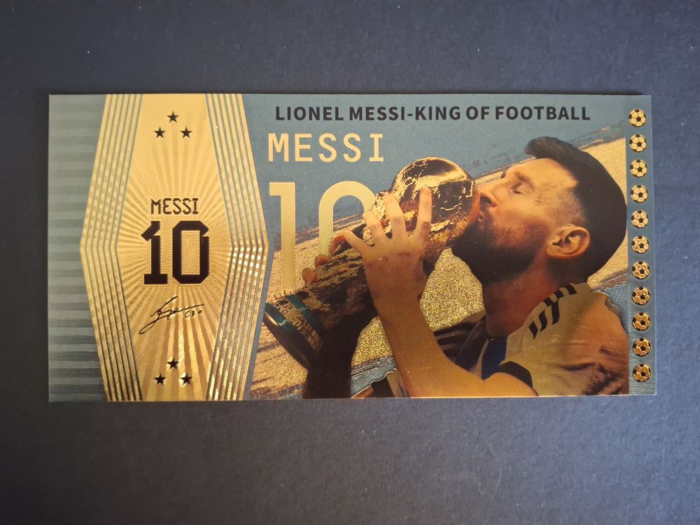 Fantasy Banknote - Lionel Messi - Goldfolie (Neu (gemäss Beschreibung ...