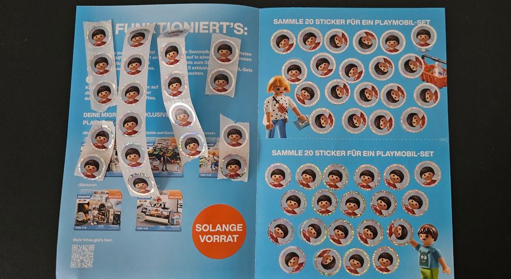 60 Migros Playmobil Mania Sticker (Neu (gemäss Beschreibung)) in Basel ...