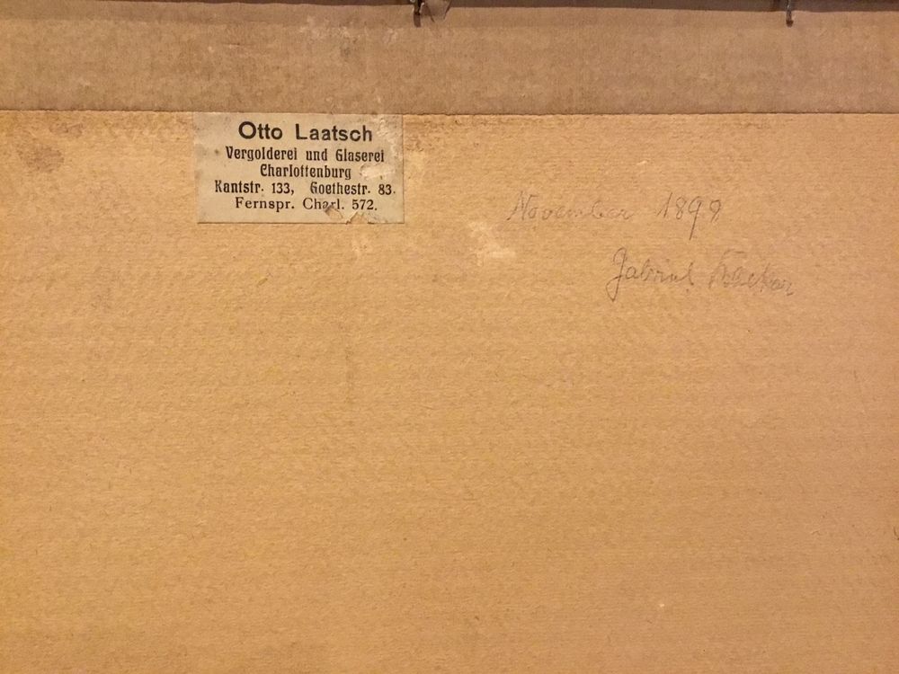 Top Aquarell Gabriel Becker 1899 Schüler v. Johannes Hermes | Kaufen ...