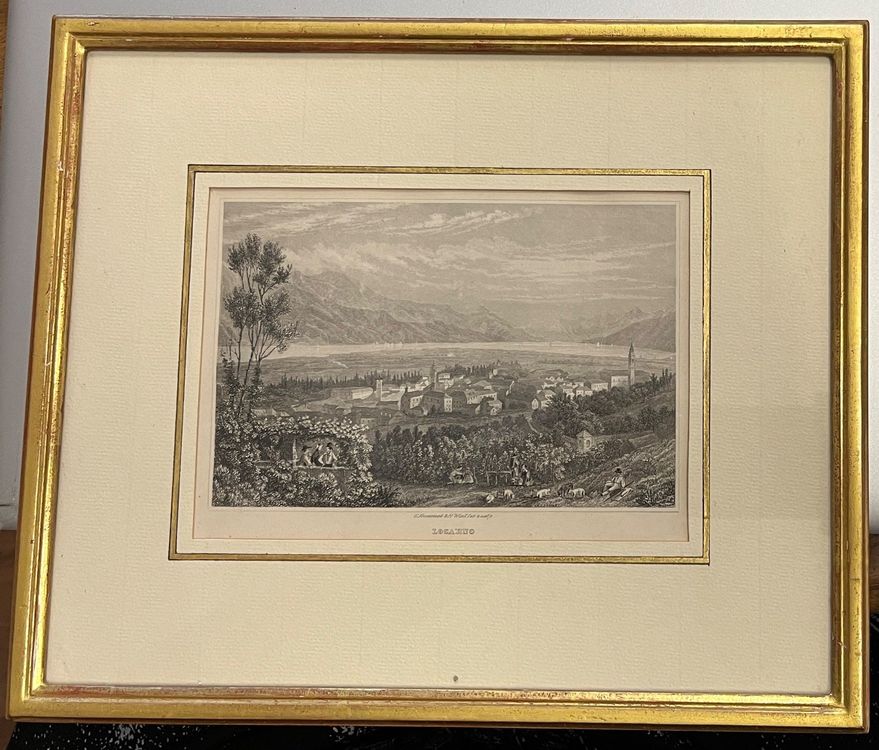 Stahlstich Locarno mit Umgebung 1838 von Henry Winkles (Gebraucht) in Stetten AG für CHF 40 ...
