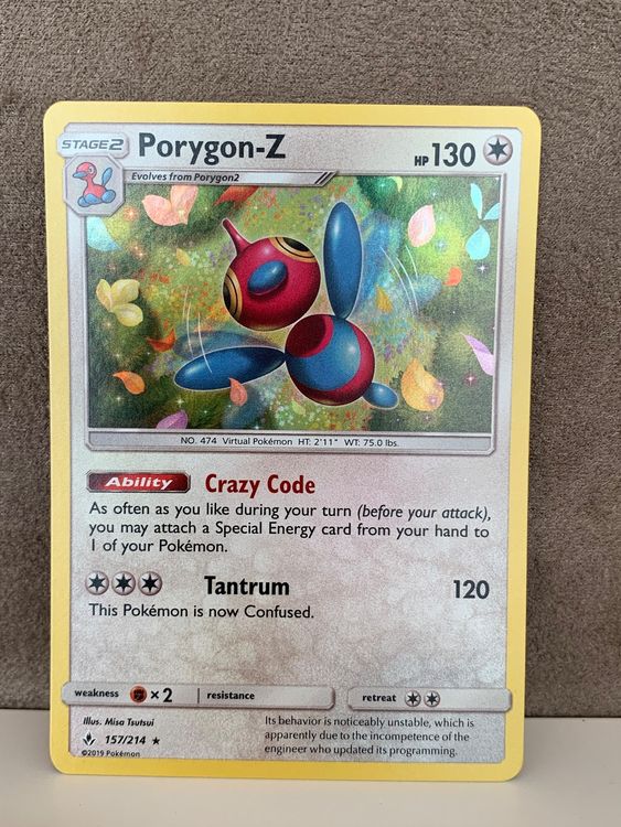Porygon-Z Holo Rare ENG Unbroken Bonds Pokemon 157/214 (Gebraucht) in Fislisbach für CHF 1 – mit ...