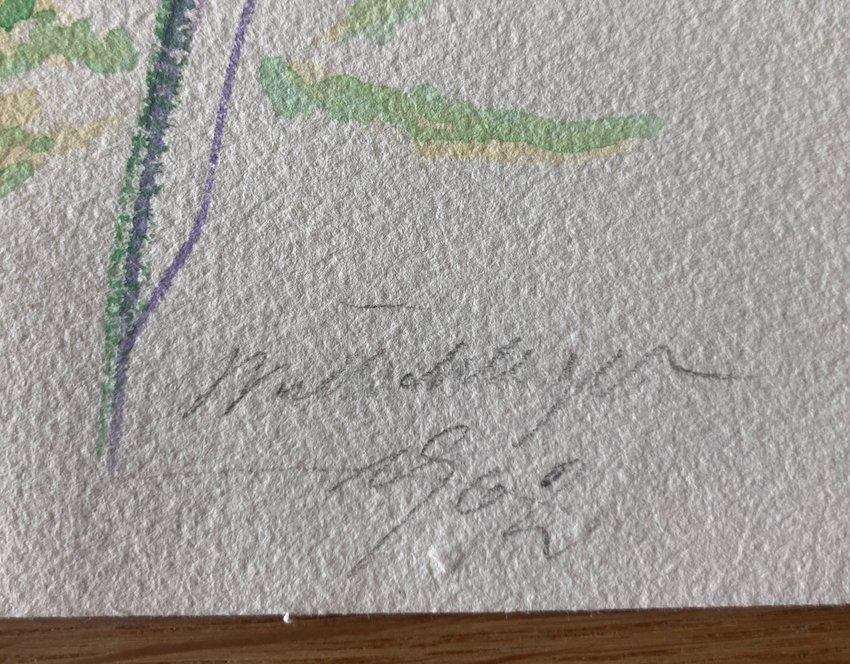 Aquarell Blumen Stilleben von Hans Wullschleger (ID b4049) | Kaufen auf Ricardo